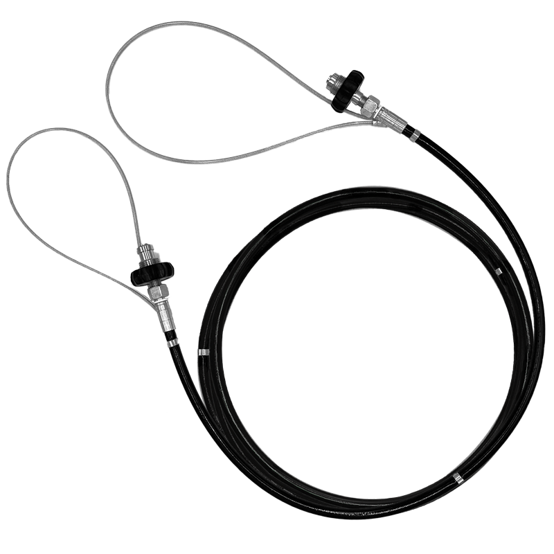 High-pressure 5-meter flexible hose for air installations.